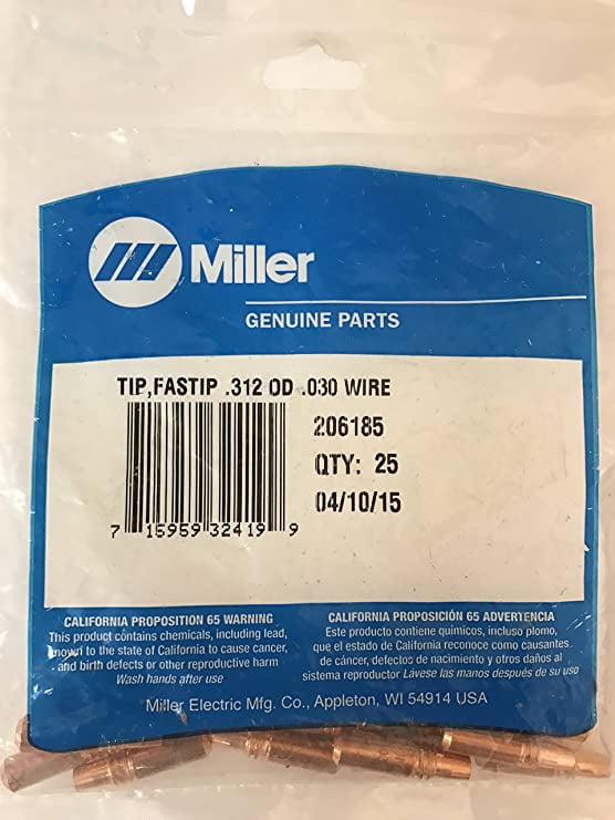Miller 206185 Tip, Fastip .312 OD .030 Wire, Pack of (25) - Walmart.com