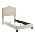 Logan Upholstered Bed with Nail Head Trim, Multiple Sizes and Colors ...