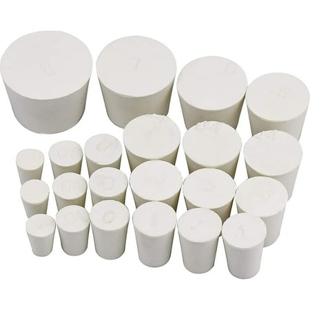 22 Pcs Solid Rubber Stopper, Solid Rubber Tapered Stopper For ...