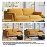 Daisy 90 inch Deep Seat Sofa Comfy Couch for Living Room Orange ...