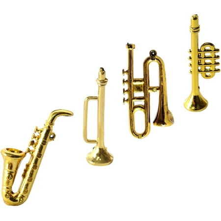 Miniature Music Instrument 1: 12 Mini Dollhouse Saxophone Trumpet ...