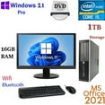Restored Windows 11 HP i5 3.2 ghz 1TB 16GB RAM 20" LCD WiFi Desktop ...