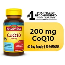 Nature Made CoQ10 200 mg, 140 Softgels, Heart Health and Cellular ...