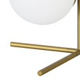 Benzara Table Lamp with Spherical Shade and V Base, Gold - Walmart.com