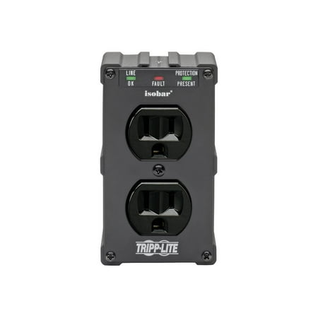 Tripp Lite Isobar Surge Protector Wall Mount Direct Plug In 2 Out 1410 ...