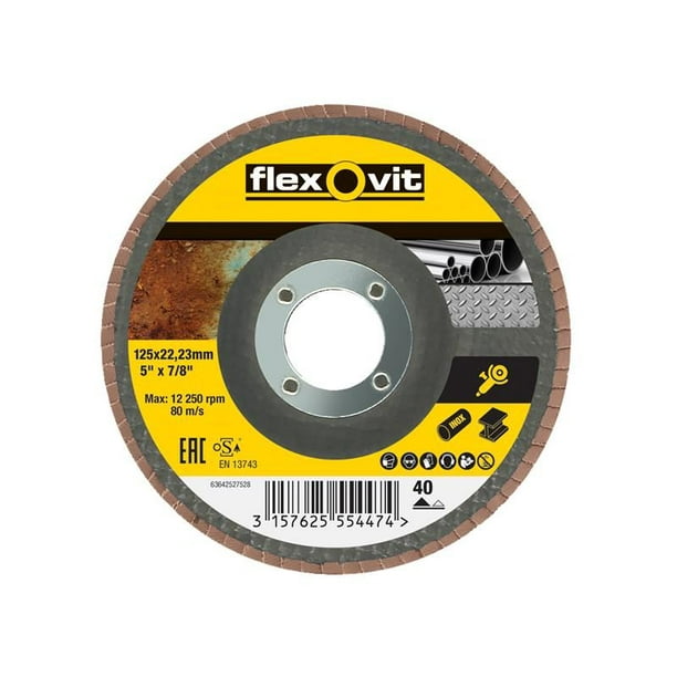 Flexovit - Flap Disc For Angle Grinders 125mm 40G - Walmart.ca