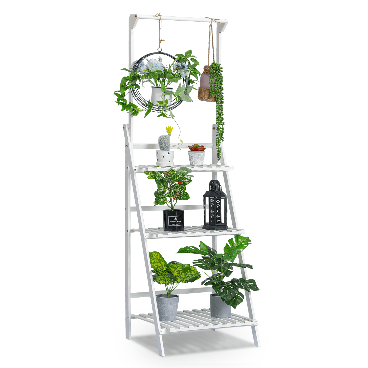 MoNiBloom Bamboo 3 Tiers Plant Stand, Flower Storage Rack Shelf ...
