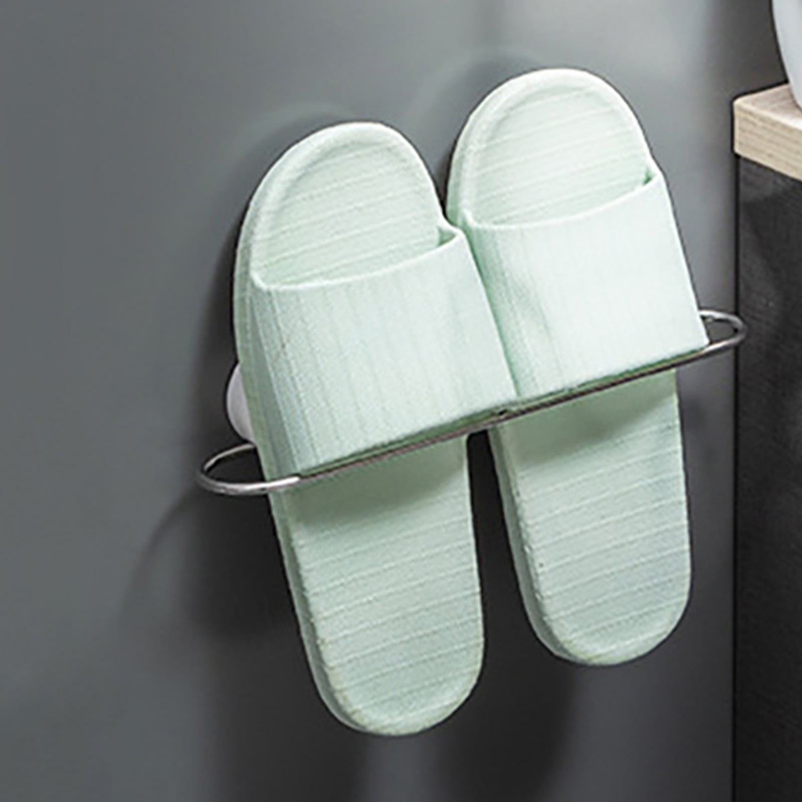 Vikakiooze 2023 Bathroom Slippers Rack Free Punching Wall-mounted ...