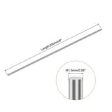 1.5mm x 200mm 304 Stainless Steel Solid Round Rod for DIY Craft Silver ...