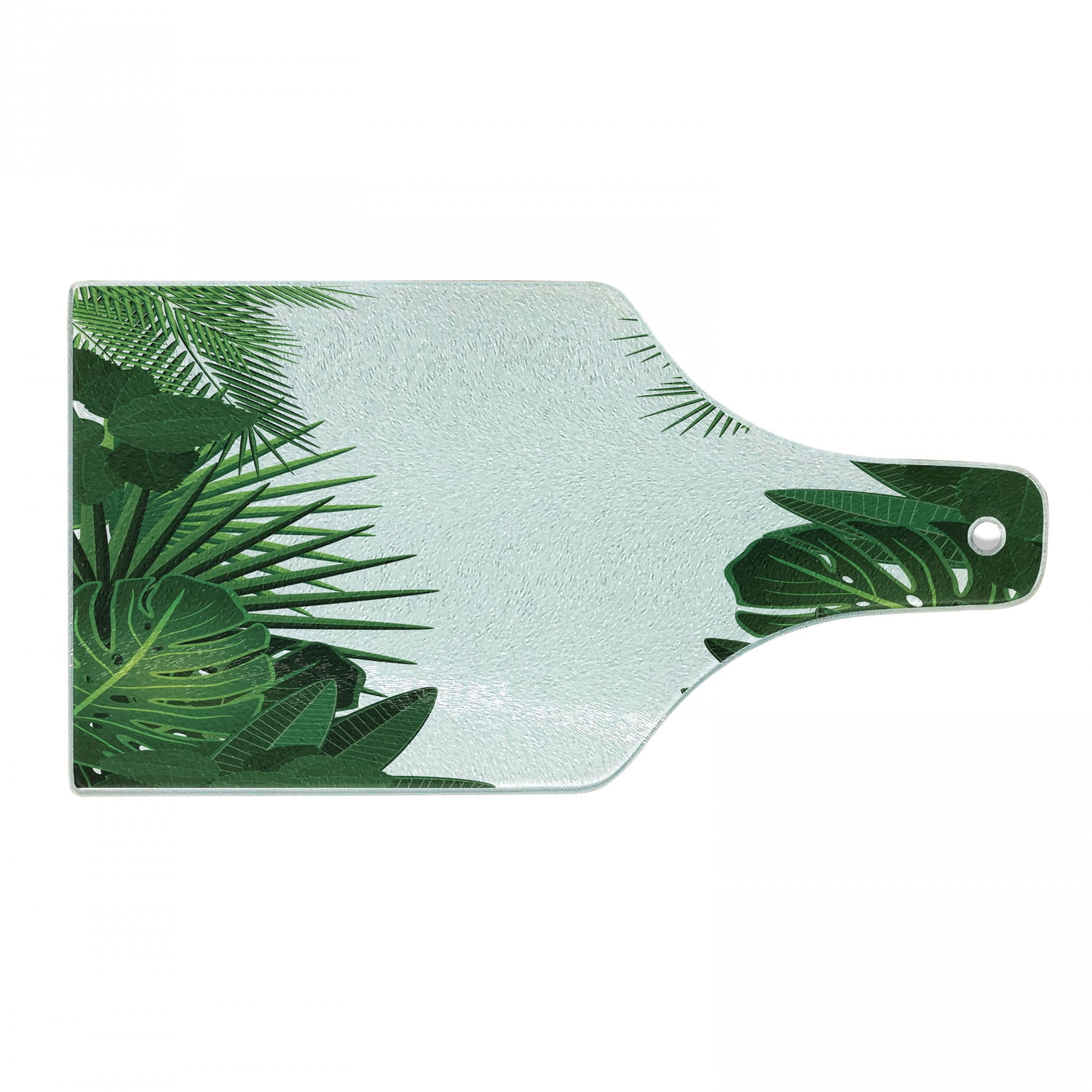 Leaf Cutting Board, Exotic Fantasy Hawaiian Tropical Palm Leaves Floral ...