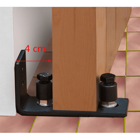 Adjustable Floor Guide Rollers for Sliding Doors (Black Double Wheel ...