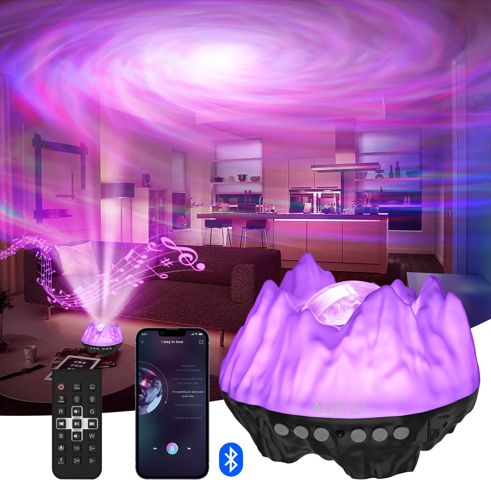 Buy Northern Lights Projector, AGPTEK Snow Mountain Night Light ...