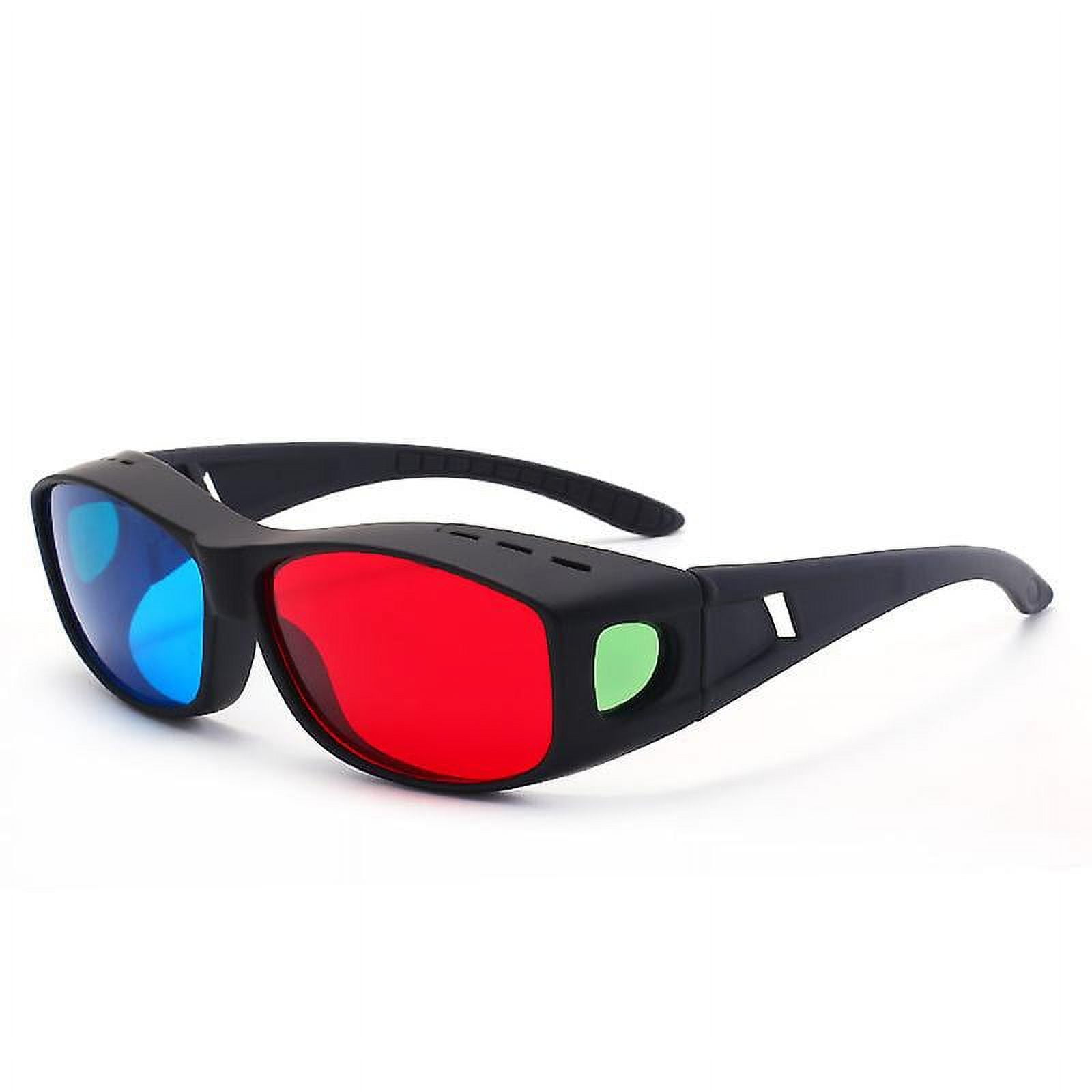 Gafas 3D rojas y azules con estuche para gafas, gafas 3D simples en ...