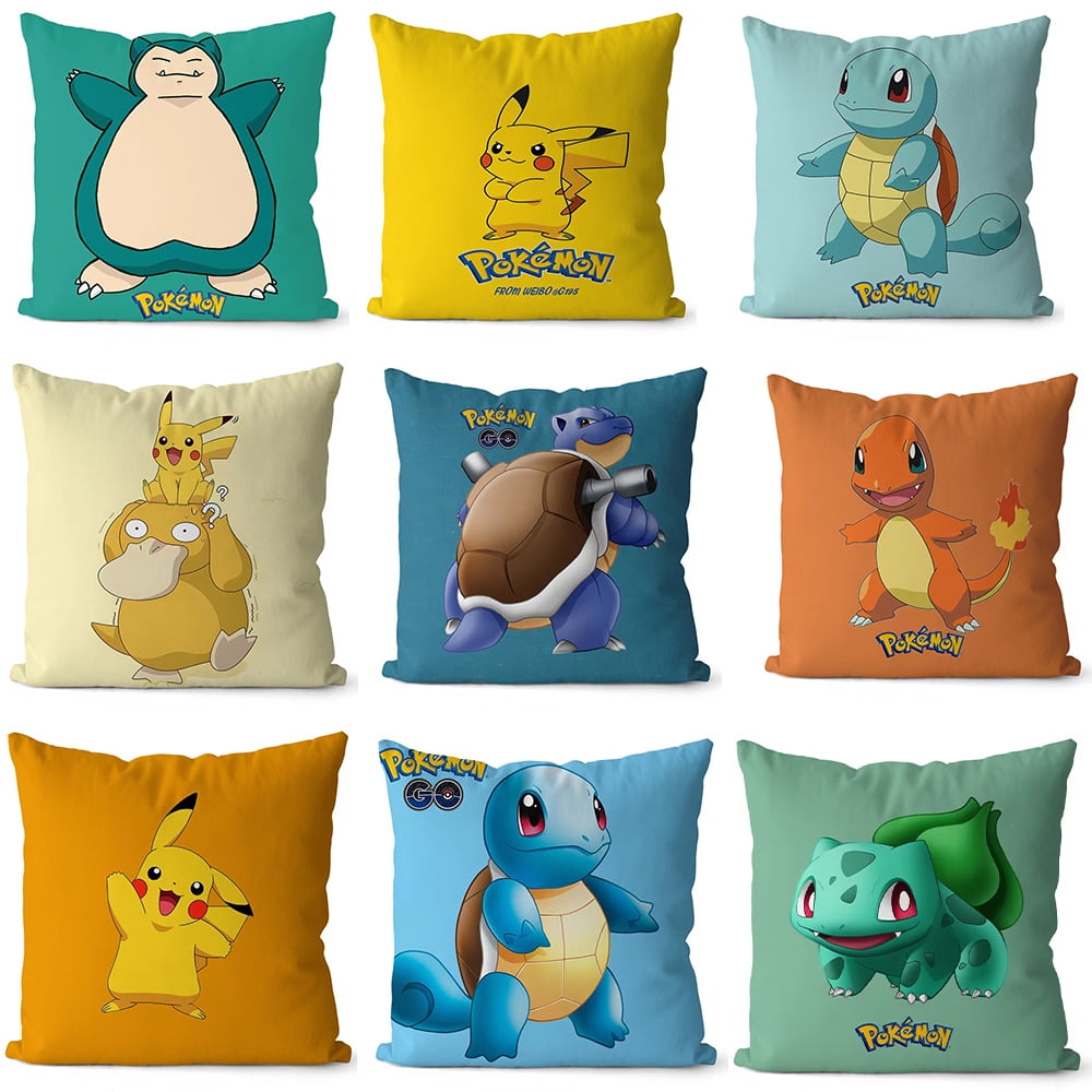 Pokémon de dibujos animados de colores Pikachu funda de almohada juego ...