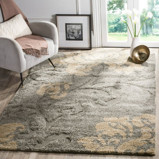 Safavieh Florida Shag Rug Collection Geometric Flowers Transitional ...