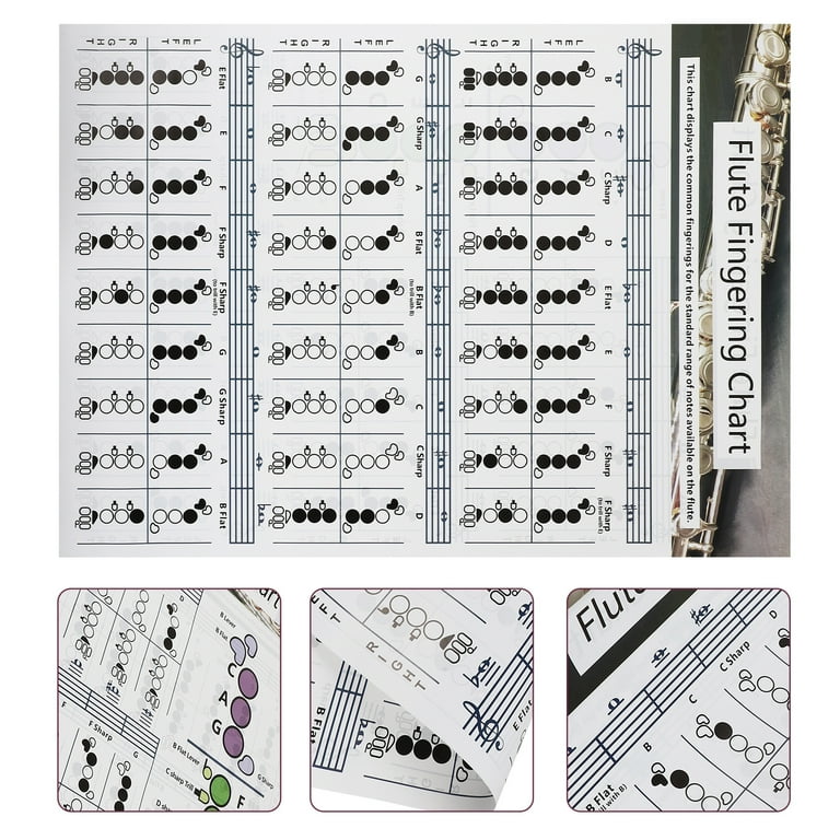 Flute Fingering Chart With Color Coded Notes Learn Flute 57 Off