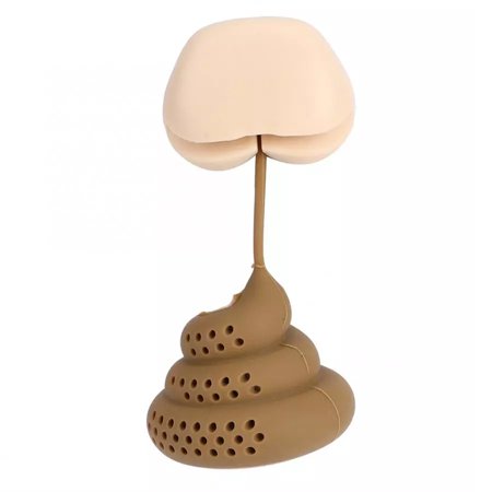 Creative Reusable Silicone Tea Infuser Poop Shaped Funny Herbal Tea Bag ...