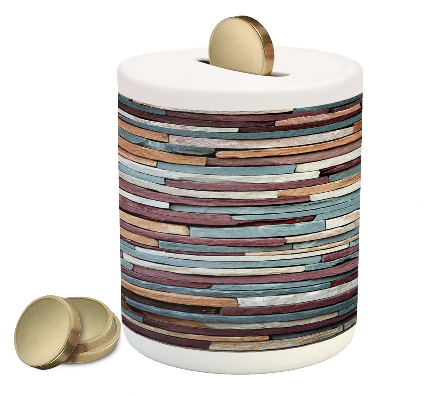 Urban Piggy Bank, Colored Stone Surface Texture Background Retro Style ...