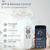 Zardon 20" Modern Ceiling Fan with LED Light and Remote, App Control ...