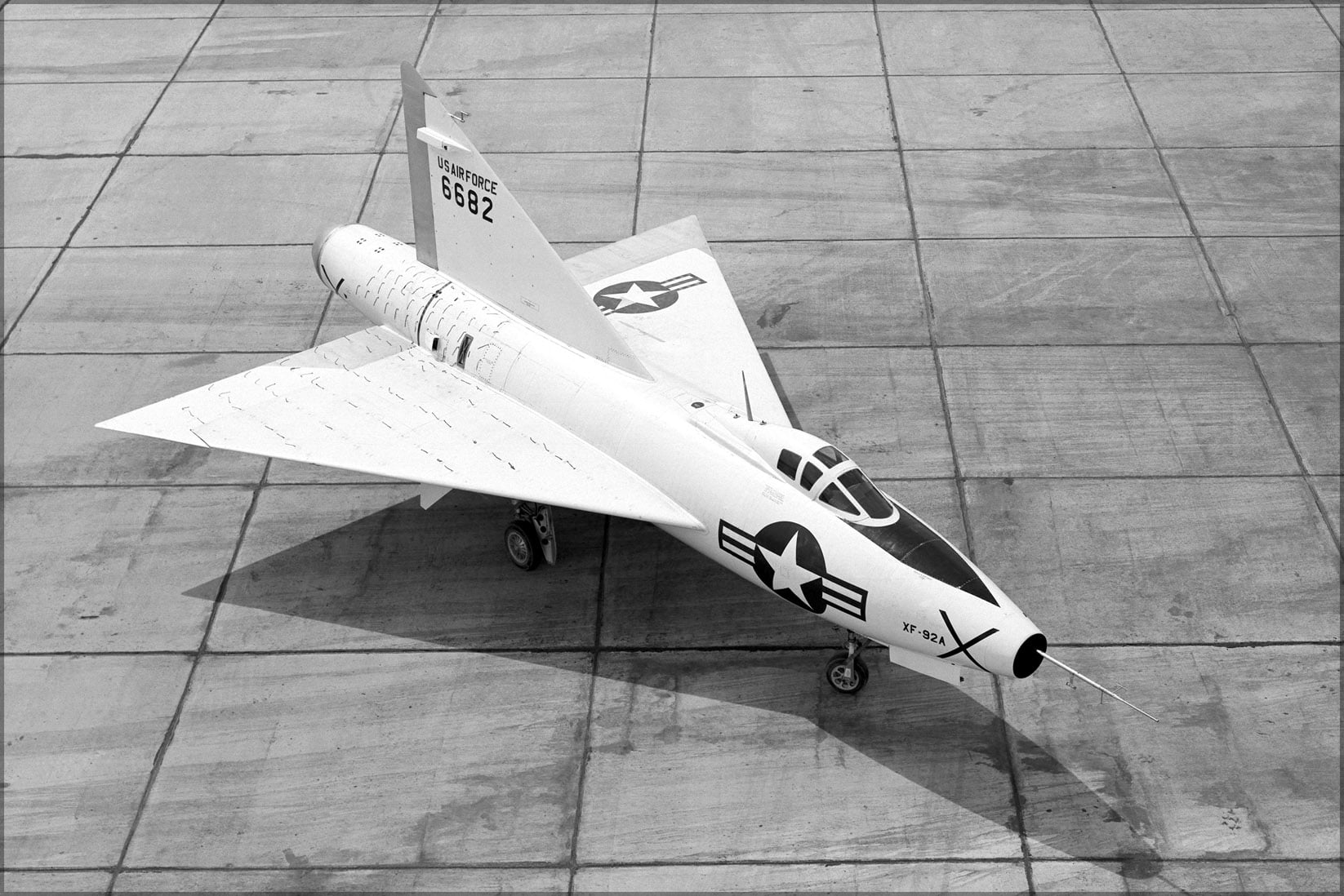 24"x36" Gallery Poster, Convair XF-92A, americas first delta wing ...