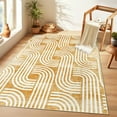 Garvee Modern Arch Pattern Carpet Rug, Washable Living Room Rug for ...