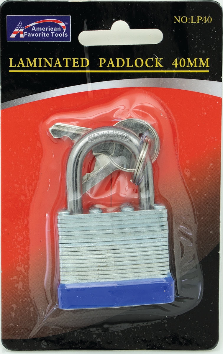 40mm Laminated Padlock 2 Keys - Walmart.com