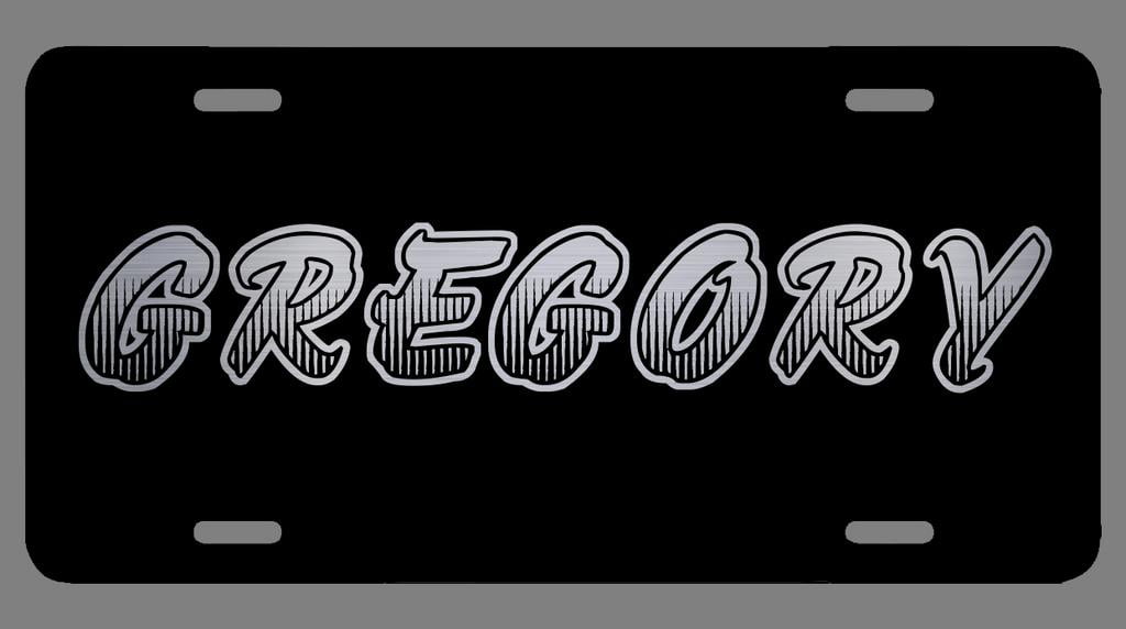 Gregory Name Etched Style License Plate Tag Vanity Novelty Metal ...