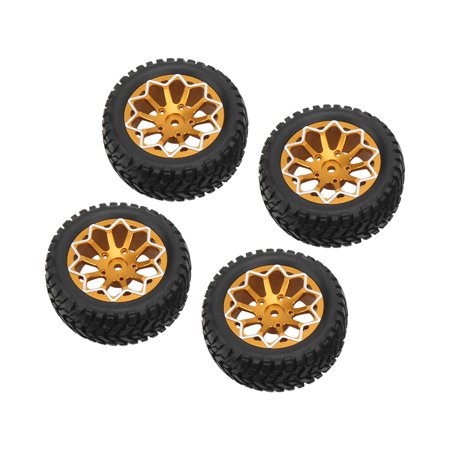 RC Tires And Rims, 4Pcs 12mm Hex RC Wheels And Tires Aluminium Alloy ...