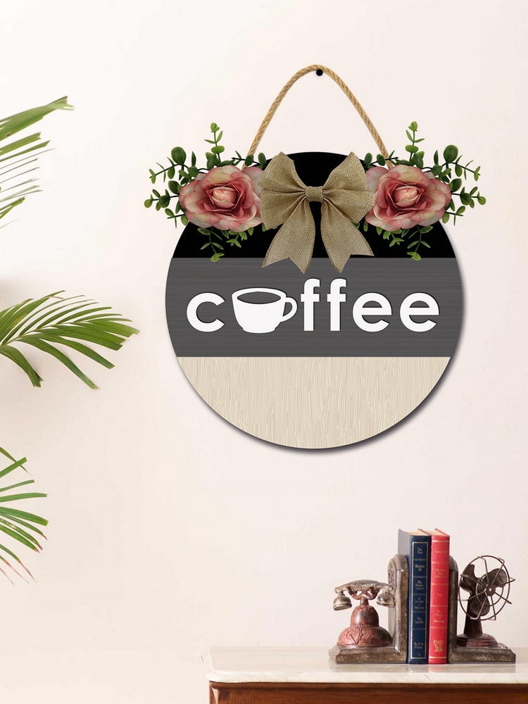 Eveokoki Coffee Cup Sign Rustic Wood Coffee Sign Farmhouse Coffee Bar ...