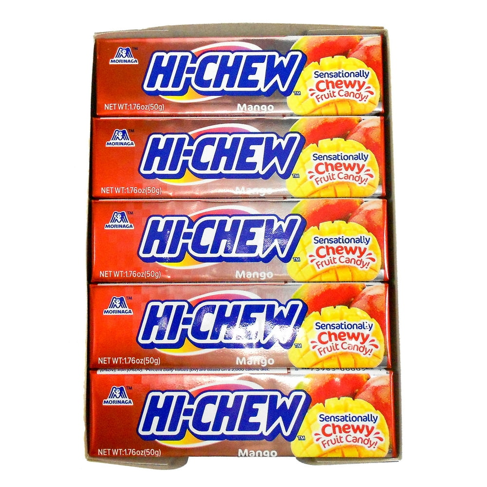 Hi-chew Mango Sticks Chewy Fruit Candies 1.76 oz. bar By Morinaga (10 ...