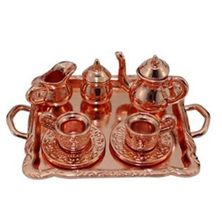 Doll House Miniature Metal Tea Cup Set Doll House Pretend Play ...