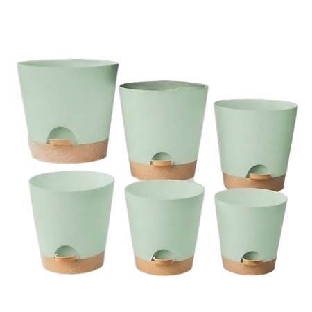 Unatoiry 6piece Planters Unique Drainage System For Healthy Plant ...
