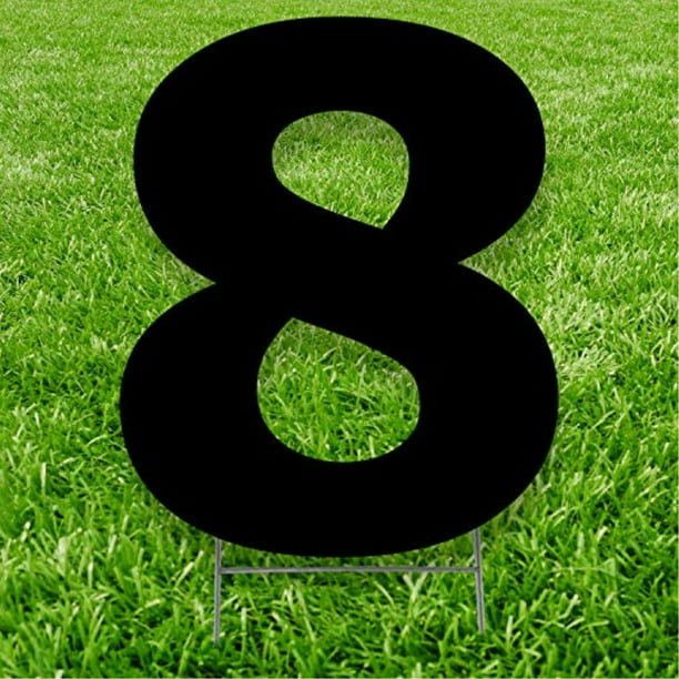 Black Number 8 20 inches tall - Walmart.com