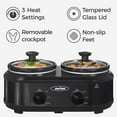Free Shipping! SUNVIVI Double Slow Cooker, 2x1.25Qt Pots, Stainless ...