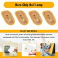 5Pcs NFC Flash Nail Sticker LED Bare Chip Intelligent Nail Lamp Nail ...