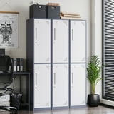 "MIIIKO Metal Locker for Dorm, Staff, 71"" High Steel Storage Cabinet ...