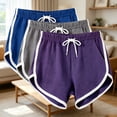 Censtreet 3 Pack Yoga Short Pants Sports Shorts Gym Dance Lounge Solid ...