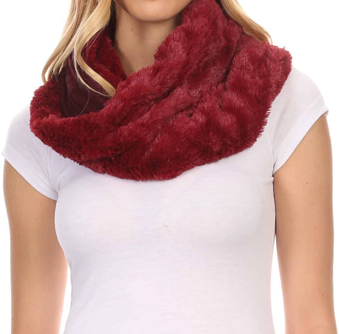 Sakkas Esla Long Wide Wrap Around Fuzzy Furry Fur Soft Comfortable ...