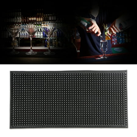 Black Bar Mat, Placing Glass Odourless Rubber Bar Mat, Drainage Design ...