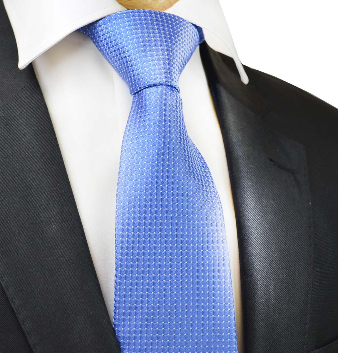 Blue Classic Pin Dot Pattern Men's Ties - Walmart.com