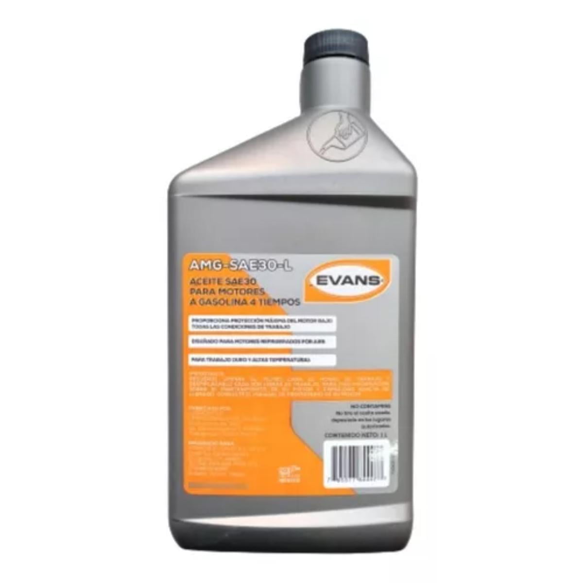 Aceite Para motores a gasolina Evans 4 tiempos 1 litro SAE30 | Walmart ...