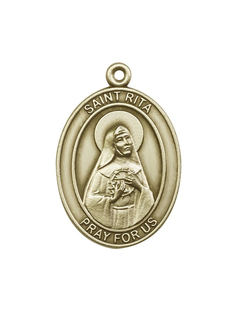 Antique Gold St. Rita of Cascia Keychain - Walmart.com
