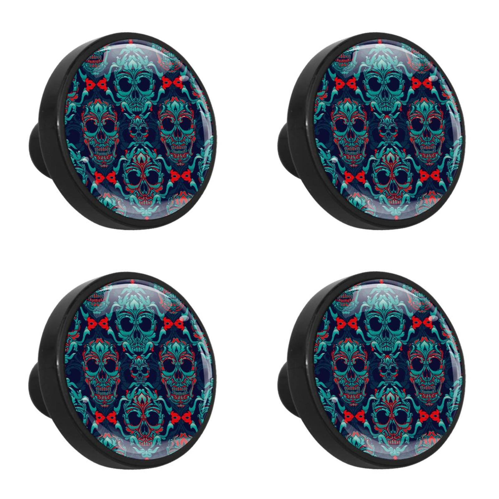 4 Pcs Skull Knobs for Kitchen Cabinet Cupboard Dresser Bookcase Drawer ...