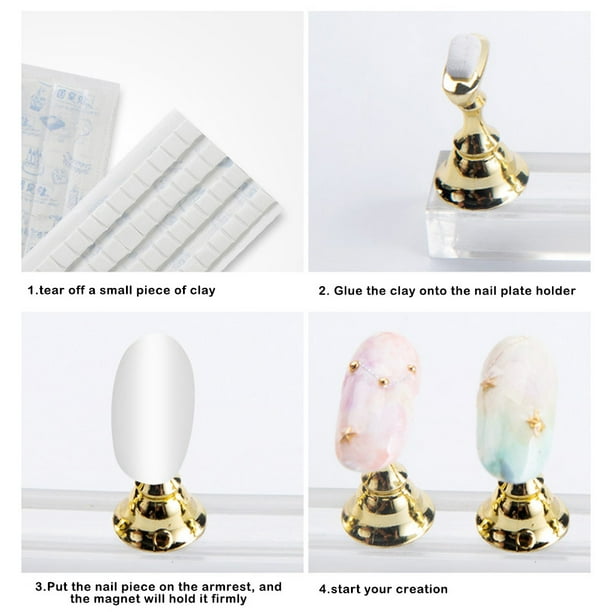 6 Pieces Nail Practice Stands Nail Holders Set for Tips Holders Set ...