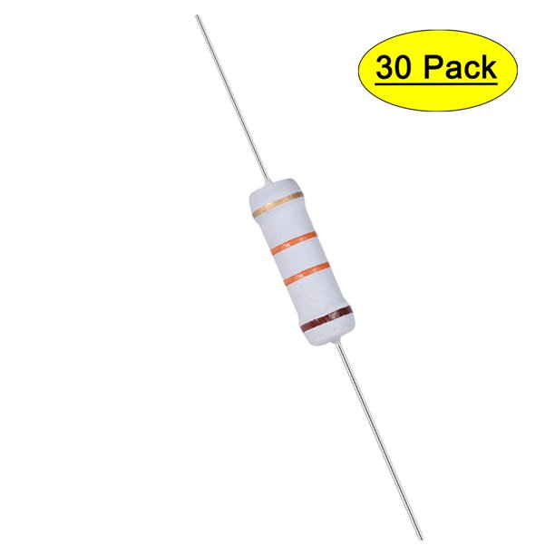 Uxcell 13K Ohm 2W ±5% Tolerance Axile Lead Metal Oxide Film Resistor 30 ...
