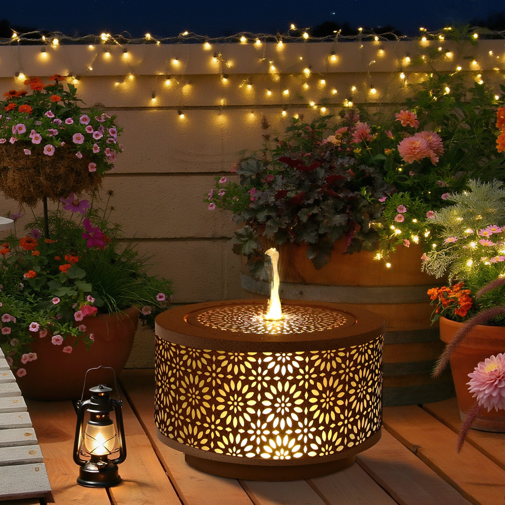 Click here for Outsunny Outdoor Water Fountain With Led Lights Ga... prices