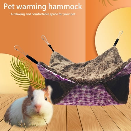 Peggybuy Small Animal Hammocks Double Bunkbed Pet Cage Rabbit (Purple ...