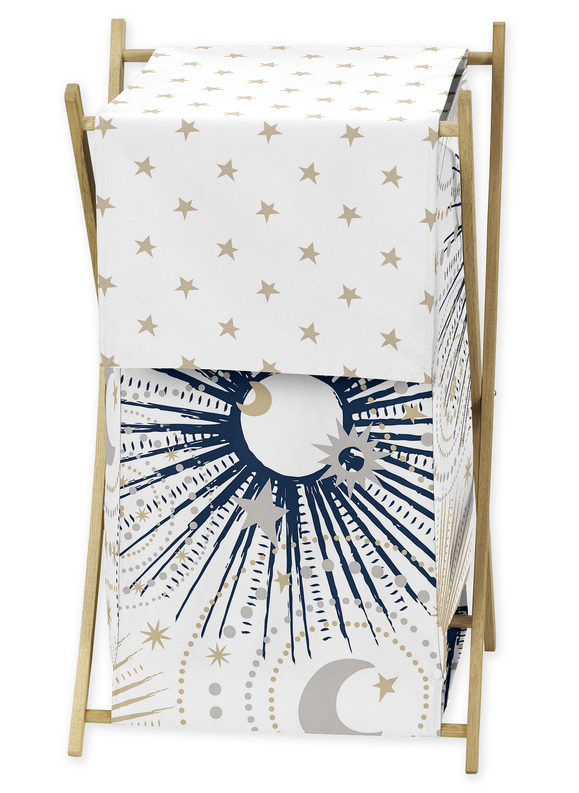 Celestial Navy Blue and Gold Laundry Hamper by Sweet Jojo Designs ...