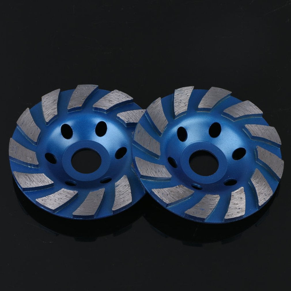 OUTAD 4" Concrete Grinding Wheel 2-Segment Heavy Duty Turbo Row Diamond ...
