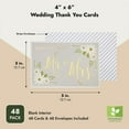 Walmart 48 Pack Personalized Stationery Notes: Wedding Thank You Cards ...